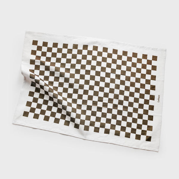 Lettuce | Tea Towel | Micro Checkers - covehahei.nz